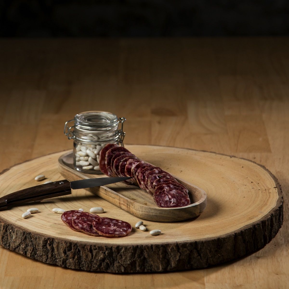 Saucisson tranché - Produits secs | Charcuterie Commenges